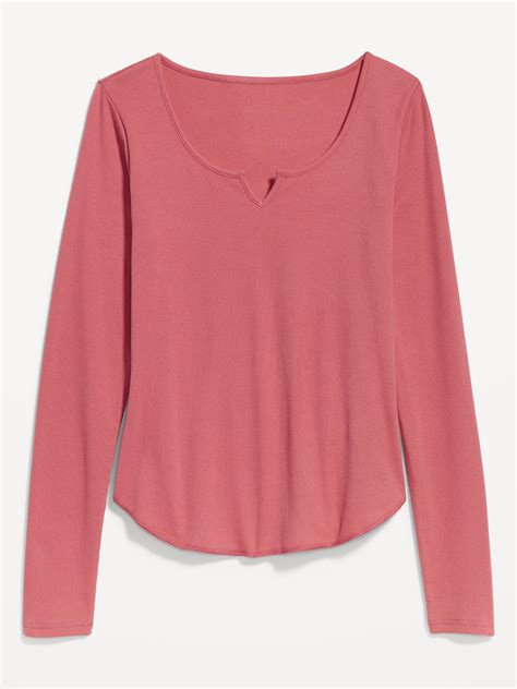 Long Sleeve Rib Knit T Shirt Old Navy