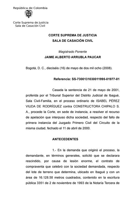 Corte Suprema De Justicia Sentencia Civil Corte Suprema De Justicia