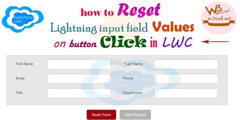 How To Reset Lightning Input Field Values On Button Click Dynamic Javascript Method Function In