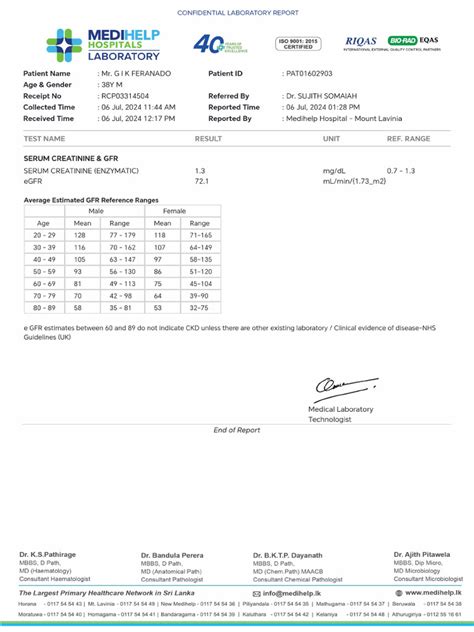 Serum Creatinine And Gfr Rcp03314504 Pdf