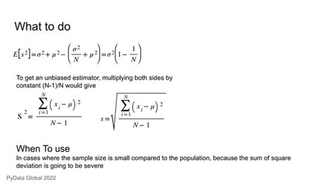 Pydata Global Lightning Talk Bessel S Correction Ppt