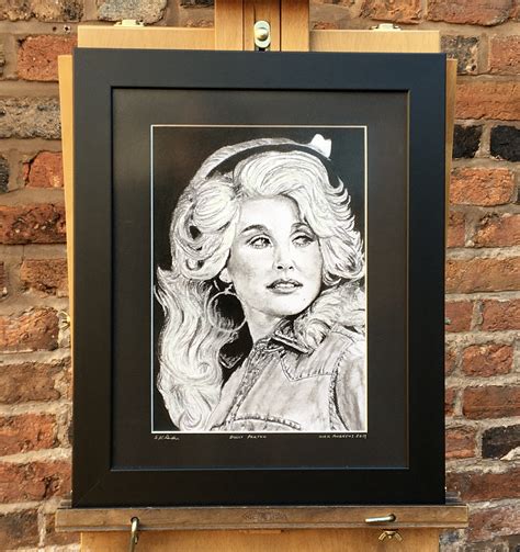 Dolly Parton Original Charcoal On Paper Portrait Kirk Andrews Art