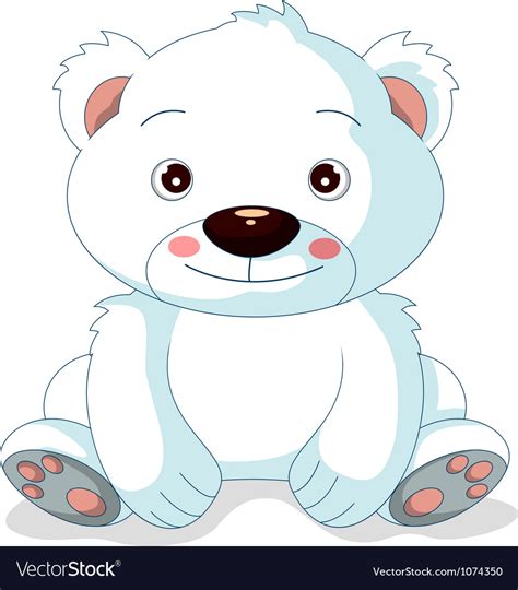 Cute Polar Bear Cartoon Royalty Free Vector Image