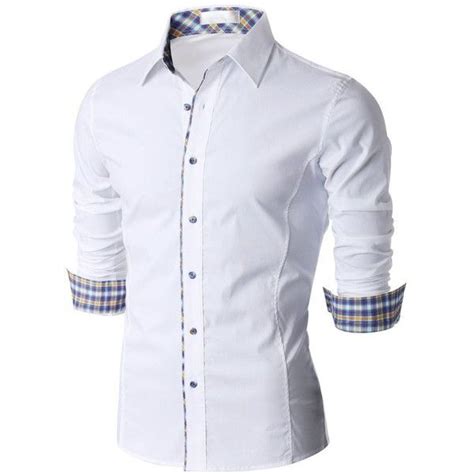 Doublju Doublju Mens Fitted Long Sleeve Dress Shirts Hemd