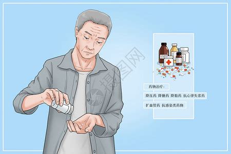 药物治疗甲亢医疗插画插画图片下载 正版图片401934515 摄图网