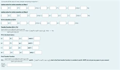 Solved Consider A Mechanical System As Shown In Figure Chegg