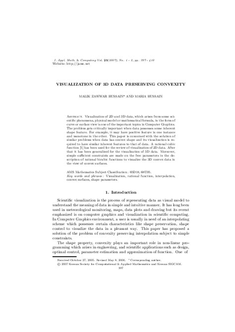 pdf visualization of 3d data preserving convexity maria hussain