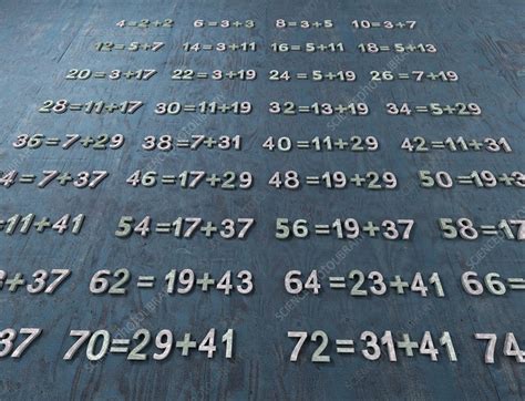 Goldbach S Conjecture Illustration Stock Image F Science