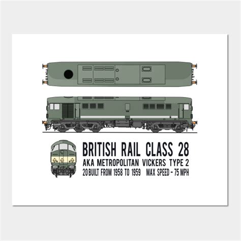 British Rail Class 28 Metro Vick Type 2 Locomotive Train Diagram T