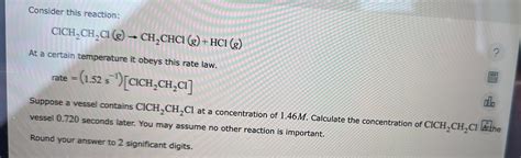 Solved Consider This Reaction Chegg Com