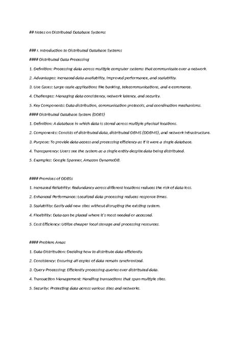 Notes On Distributed Database Systems Introduction To Distributed Database Systems Distributed