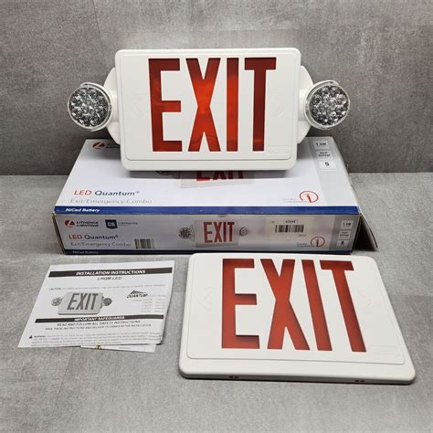 Lithonia Exit Signs Emergency Lights VEVOR LED Exit Sign With