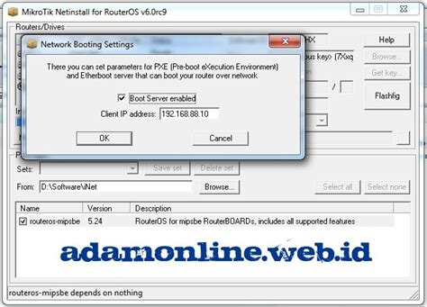 Cara Reset Mikrotik Dengan Netinstall Kumpulan Tutorial