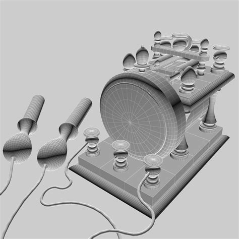 Antique Medical Electrical Shock Machine 3d 모델 48 Max Fbx Obj