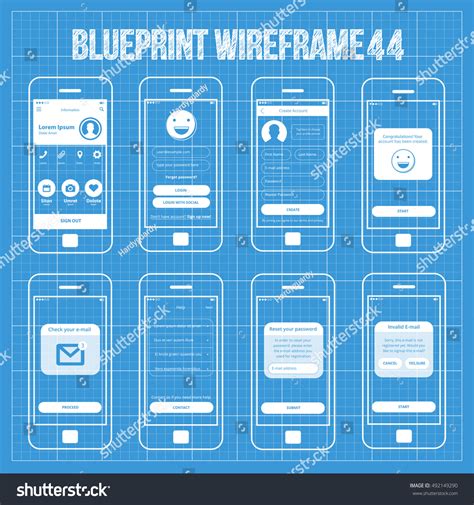 Mobile App Blueprint Images Stock Photos Vectors Shutterstock