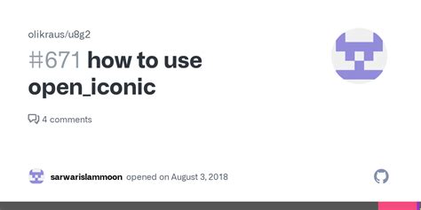How To Use Open Iconic Issue Olikraus U G GitHub
