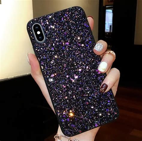 Блестящий блестящий чехол для телефона samsung Galaxy S9 Plus S10e ...