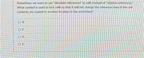 solved sometimes we want to use absolute references to