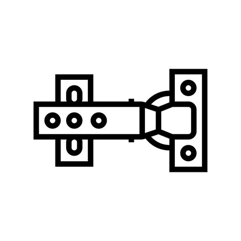 Soft Close Hardware Hardware Furniture Fitting Line Icon Vector Illustration 23862213 Vector Art