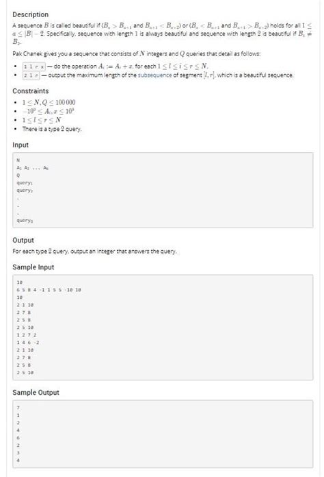 Description A Sequence B Is Called Beautiful If B Chegg Com
