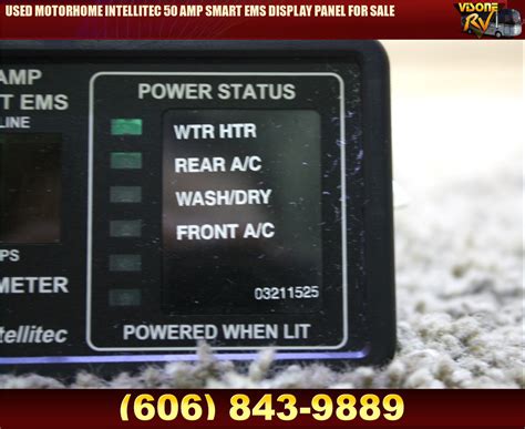 Rv Components Used Motorhome Intellitec 50 Amp Smart Ems Display Panel