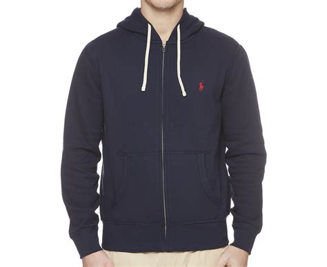 Polo Ralph Lauren Mens Classics Full Zip Hoodie Cruise Navy Catch