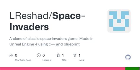 GitHub LReshad Space Invaders A Clone Of Classic Space Invaders Game Made In Unreal Engine