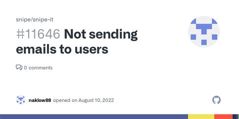 Not Sending Emails To Users Issue 11646 Snipe Snipe It GitHub
