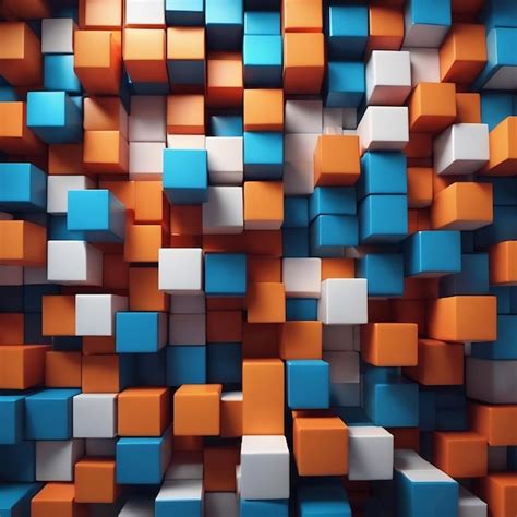 Premium Ai Image Abstract 3d Illustration Of Cubes Moving Up And Down
