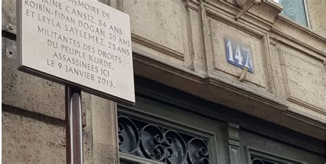 Anf Monument Erected In Memory Of Sakine Fidan And Leyla In Paris
