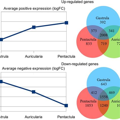 Average Logfc Values And Venn Diagrams For Up Regulated And Download Scientific Diagram