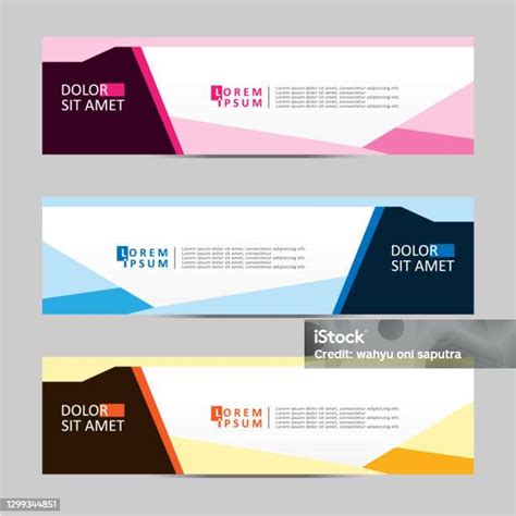 Latar Belakang Desain Banner Web Abstrak Atau Templat Header Ilustrasi