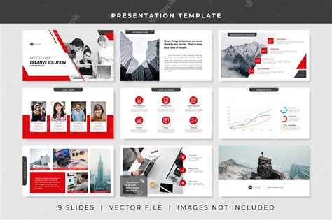 Premium Vector 9 Slides Business Powerpoint Presentation Template