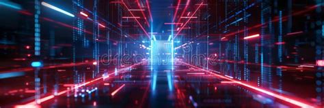 Explore The Revolutionary Data Streams Illuminated By Mesmerizing Cyber Glow Effects Stock