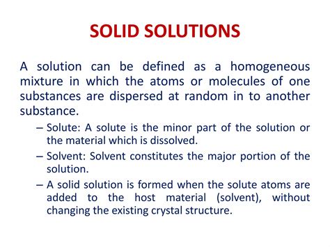 Solid Solution Pptx