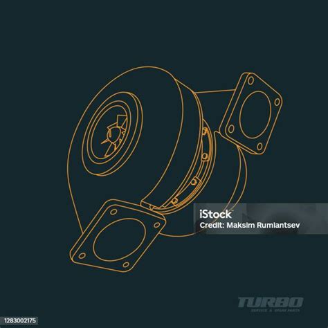 Ilustración De Esquema Del Turbocompresor Vectorial Y Más Vectores