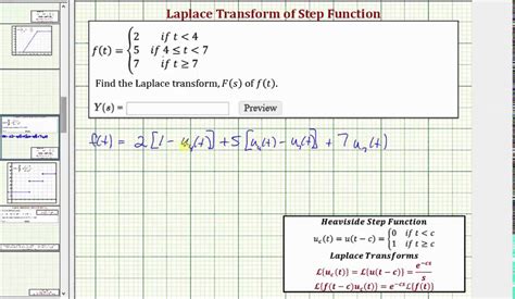 Ex Find The Laplace Transform Of A Step Function Method 1 YouTube