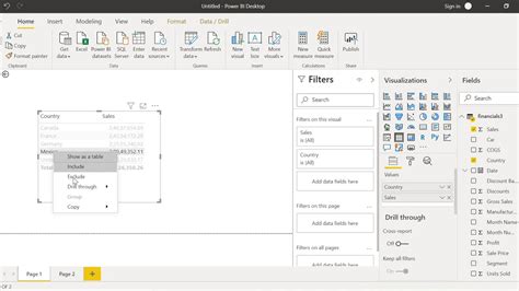 Power Bi Drill Through Filter Youtube