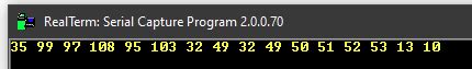 Sending ASCII Characters Via The HMI Serial Port For A Device Calibration Support Of ACE