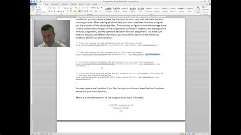 Intro To C Programming Assignment 6 Youtube