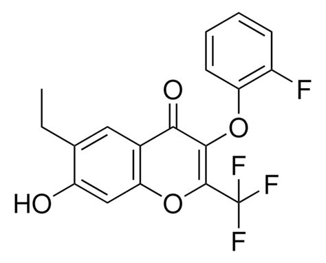 6 ETHYL 3 2 FLUOROPHENOXY 7 HYDROXY 2 TRIFLUOROMETHYL 4H CHROMEN 4