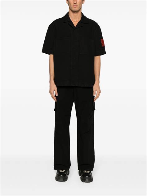 44 Label Group Bowling Canvas Shirt Black Farfetch