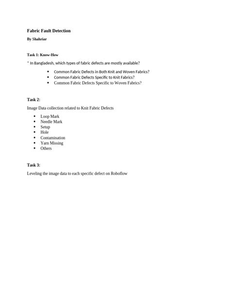 Fabric Defect Detection Pdf