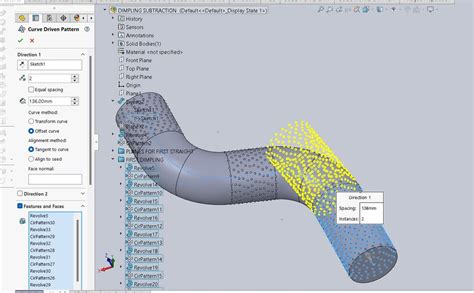 How Can I Pattern These Features Using A Curve Driven Pattern Along How Can I Pattern These Features Using A Curve Driven Pattern Along