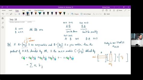 Linear Algebraproperties Of Matrices And Nonsingular Matrices 13 Yo