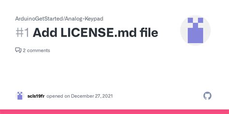 add license md file · issue 1 · arduinogetstarted analog keypad · github