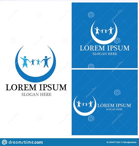 Plantilla Vectorial Del Logotipo De La Familia De Salud De La Comunidad