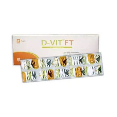 Jual Dvit Ft 30 Tablet Vitamin D3 Untuk Kesehatan Tulang Alergi And Autoimun Shopee Indonesia