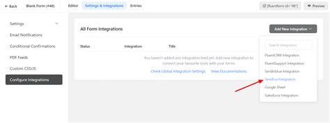sendfox integration with fluent forms wp manage ninja