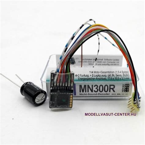 Zimo Mn300r Kisméretű Nem652 8 Tűs Dekóder Dcc Mm Susi Szervó Railcom Abc Modellvasút Center